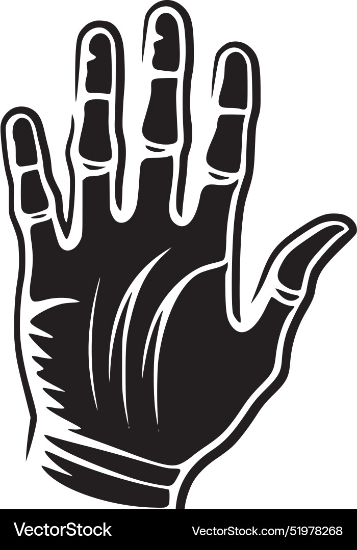 Hand - high quality logo ideal for t-shirt Vector Image