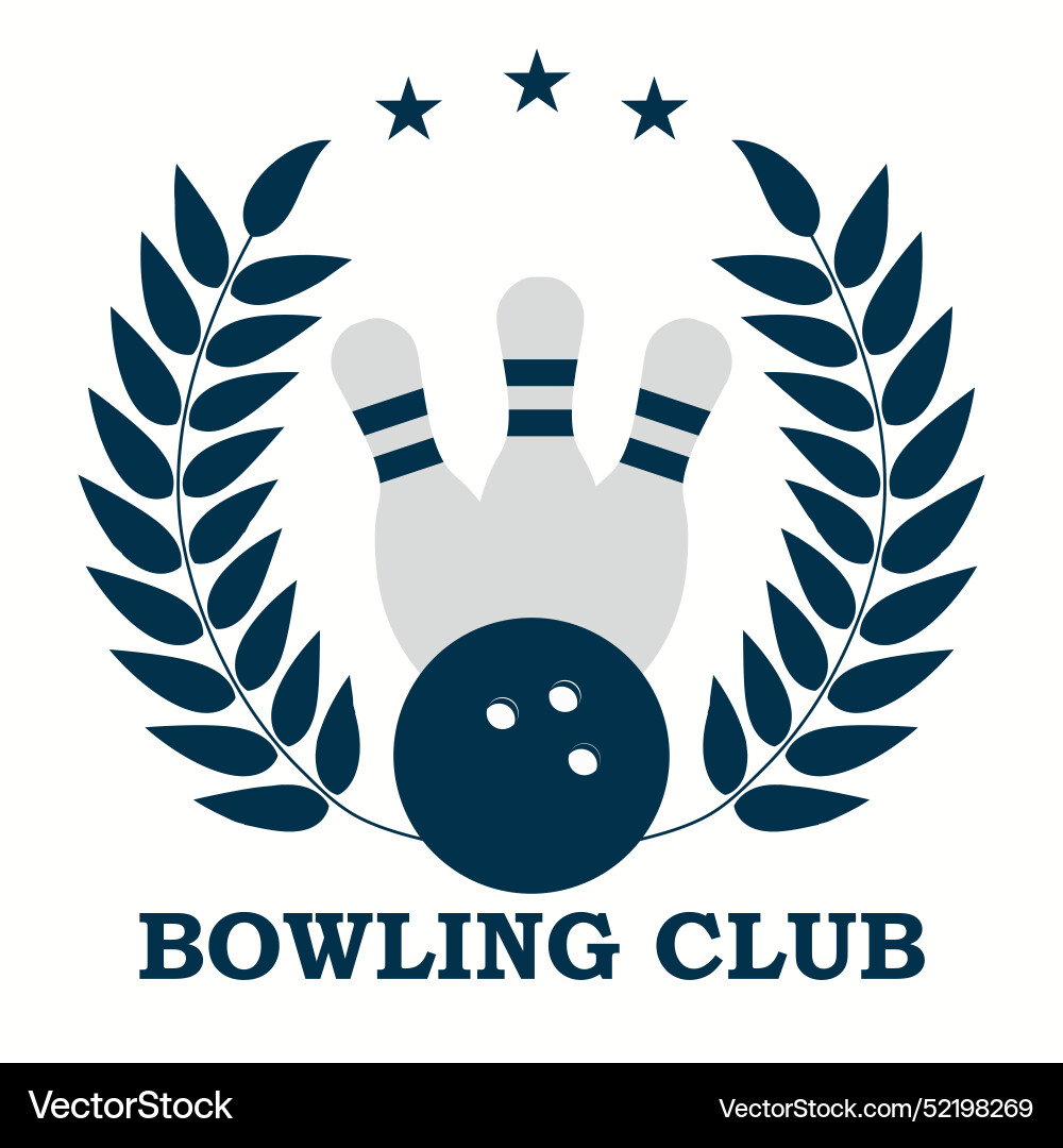 Bowling logotype emblem and badge club Royalty Free Vector