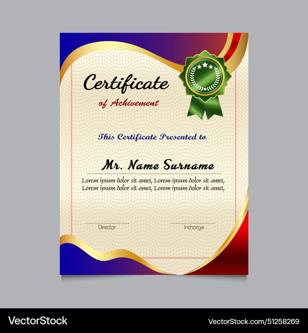 Certificate Royalty Free Vector Image - VectorStock