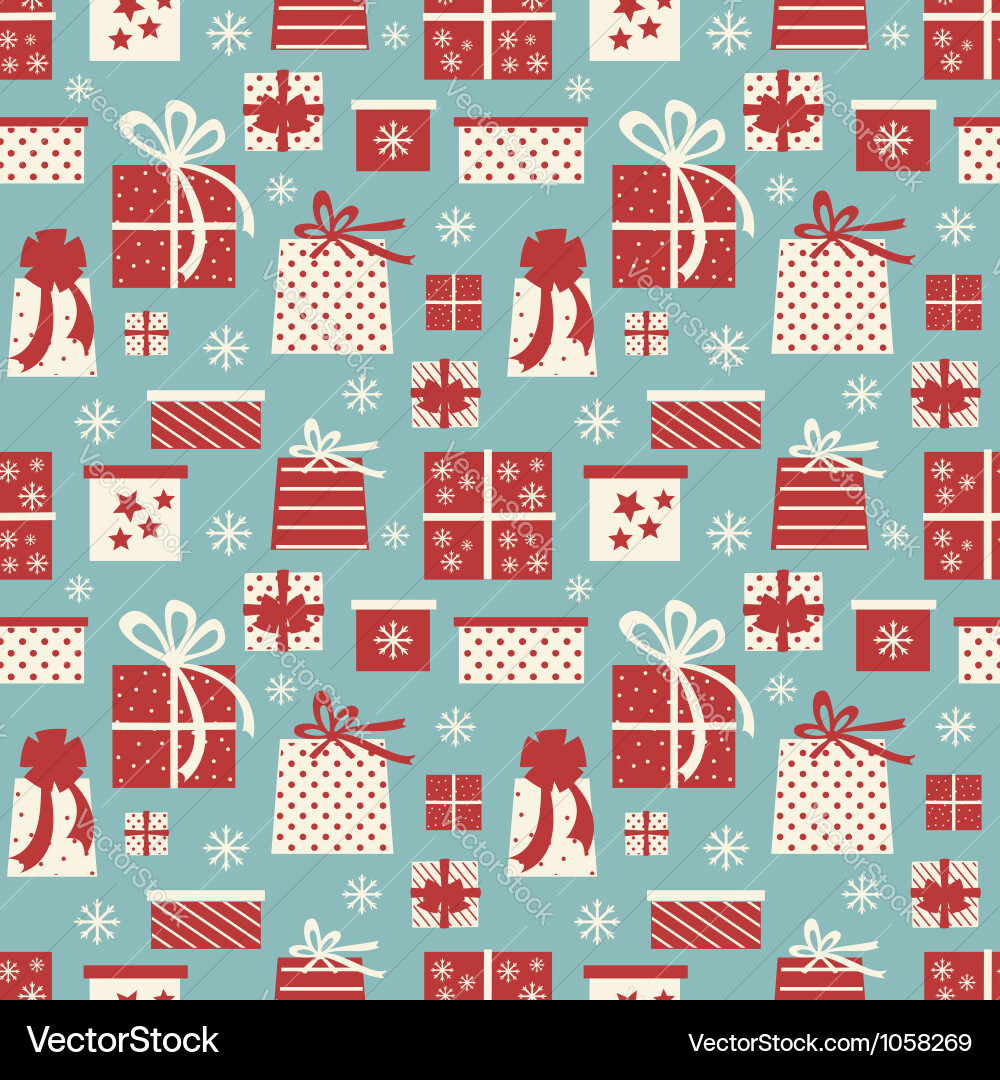 Christmas presents background Royalty Free Vector Image