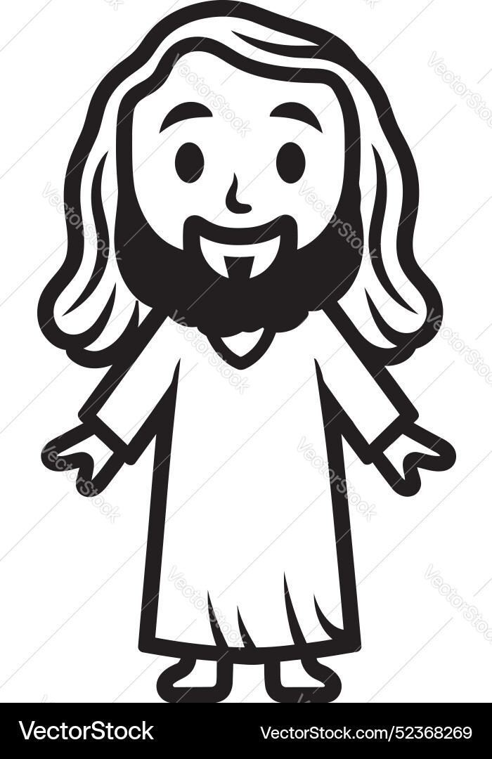 Messiahs radiance cute black jesus blessed Vector Image