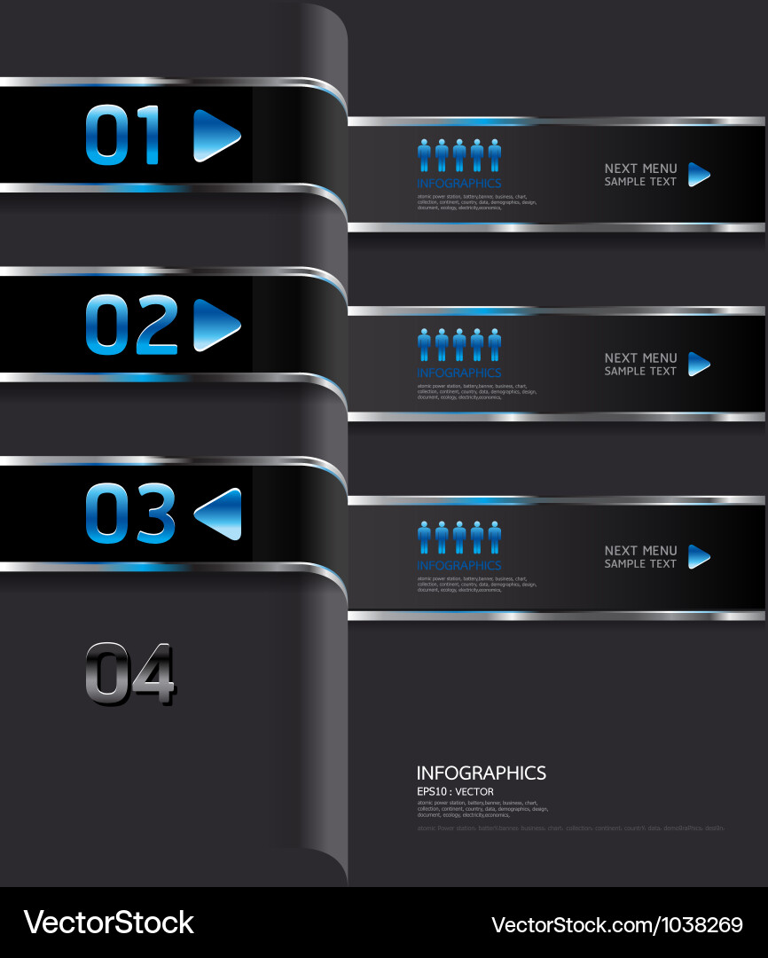 Metal frame and blue glass button Royalty Free Vector Image