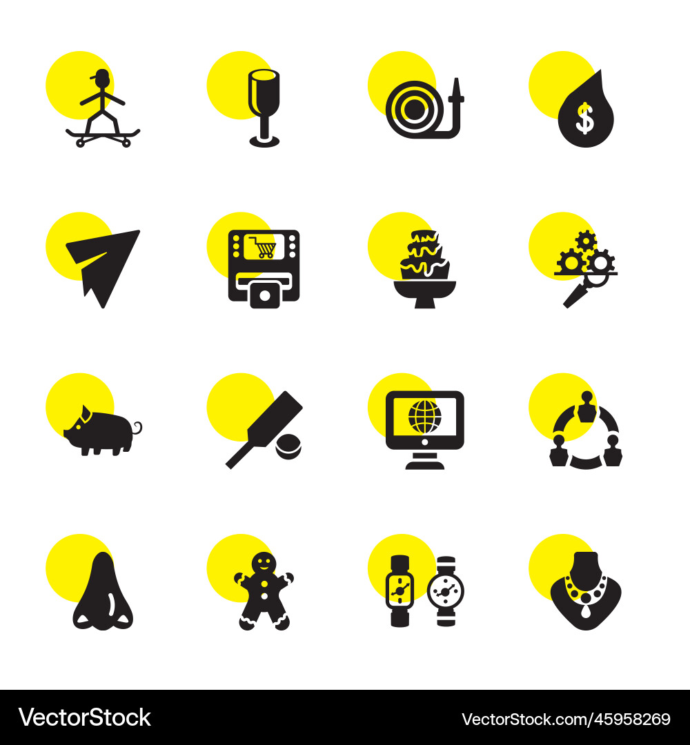 Outline icons Royalty Free Vector Image - VectorStock