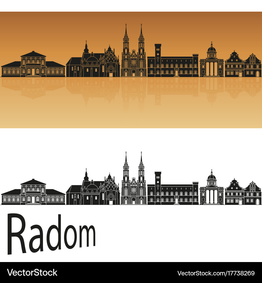 Radom skyline Royalty Free Vector Image - VectorStock