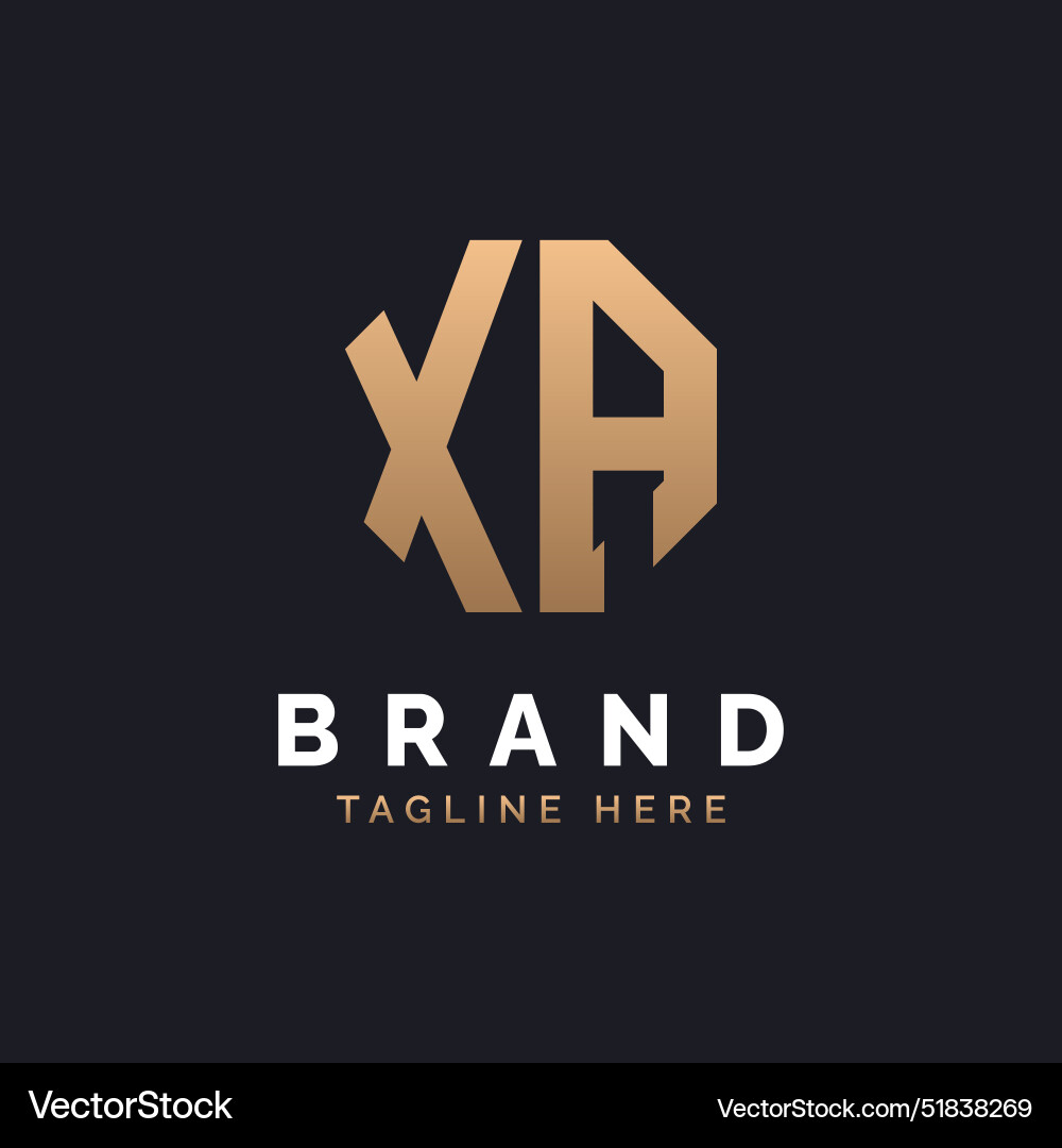 Xa logo design modern minimal elegant and luxury Vector Image