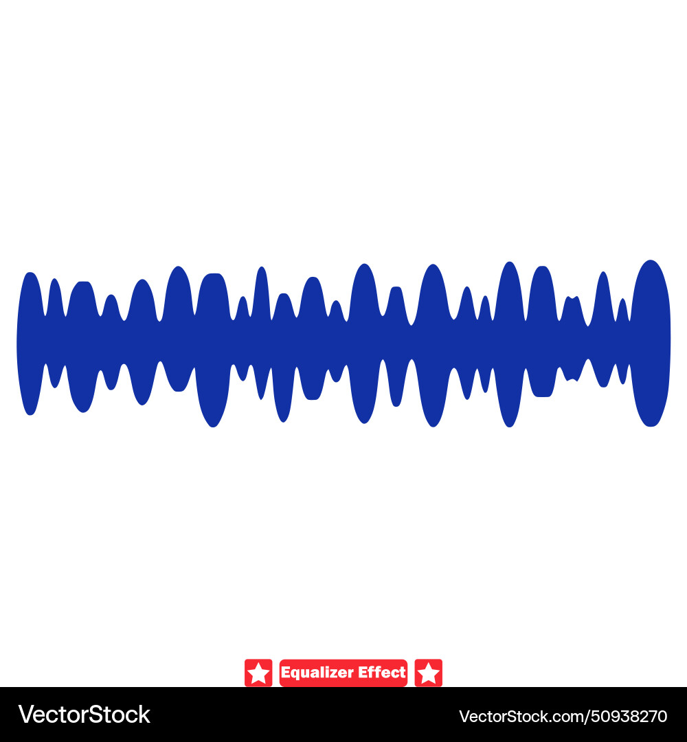 Dynamic audio patterns equalizer effect ensemble Vector Image