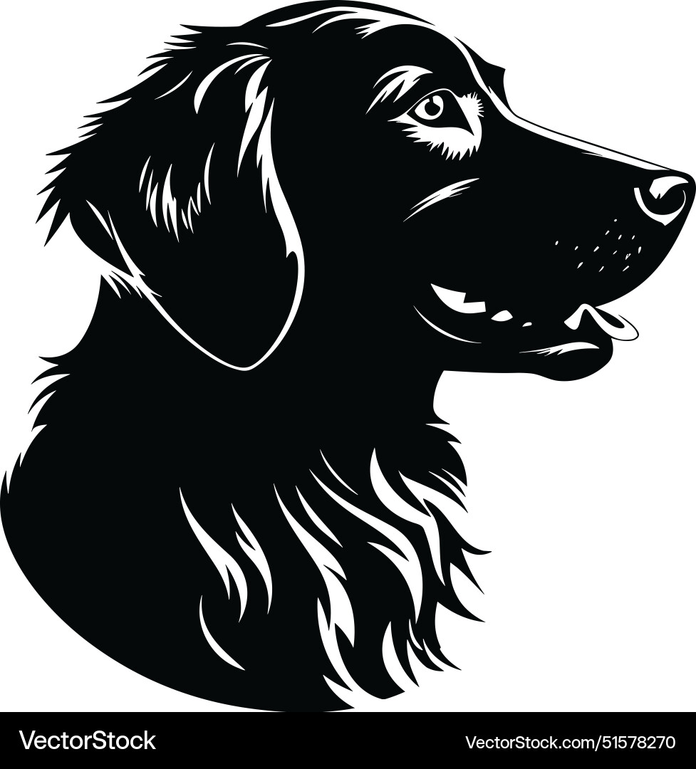 Golden retriever silhouette Royalty Free Vector Image