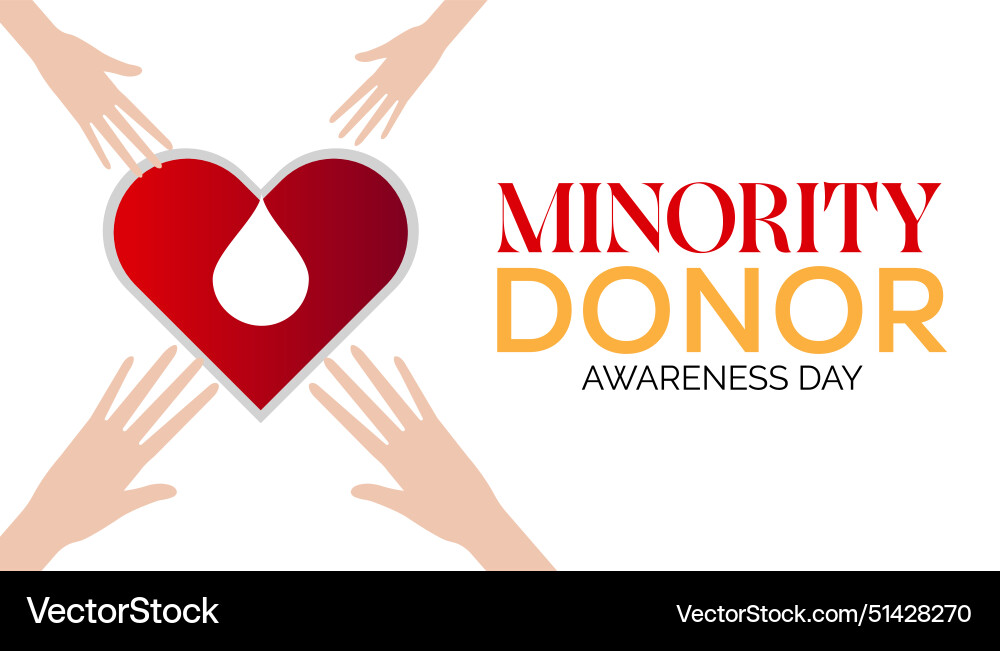 National minority donor awareness day Royalty Free Vector