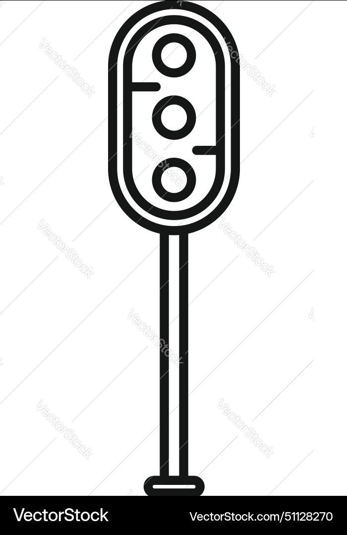 Traffic lights for railroad icon outline Vector Image