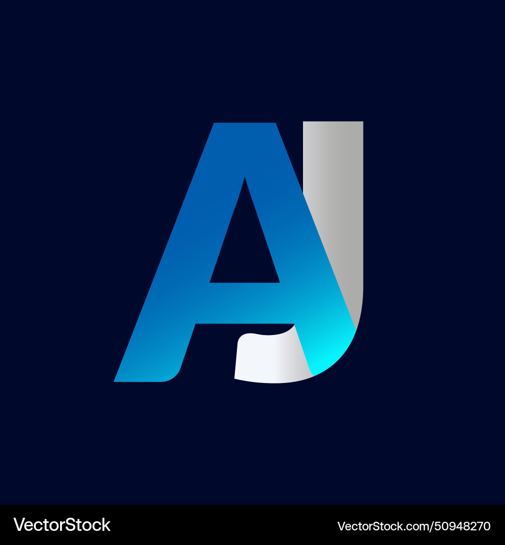 Unique aj letter logo icon template Royalty Free Vector