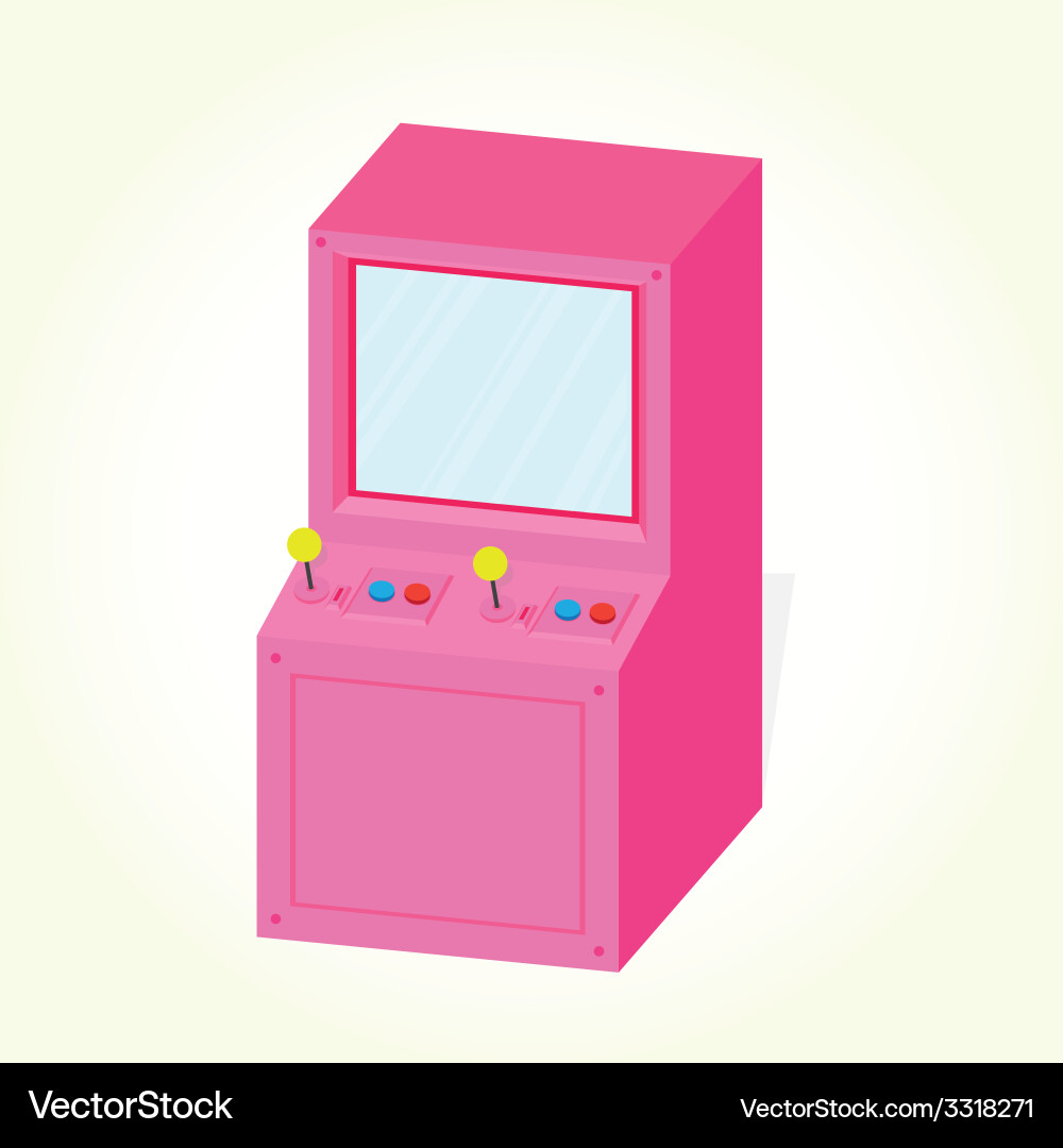 Arcade machine cabinet isolated Royalty Free Vector Image