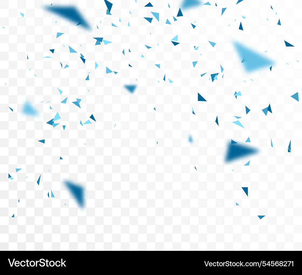 Blue confetti and ribbon banner – Royalty-Free Vector | VectorStock