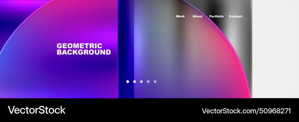 Circle triangle geometric web site page template Vector Image