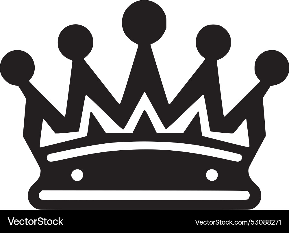 Crown - minimalist and simple silhouette Vector Image