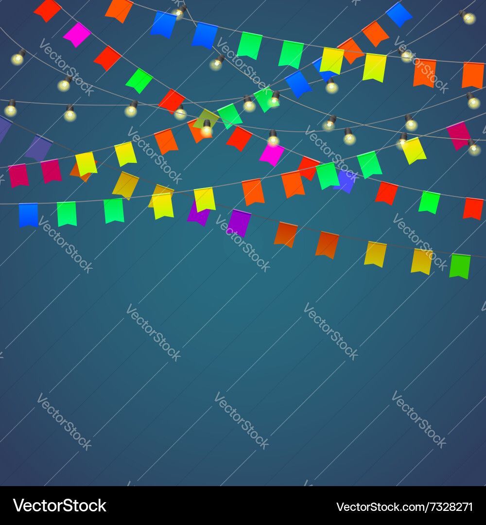 Festival background with garland Royalty Free Vector Image