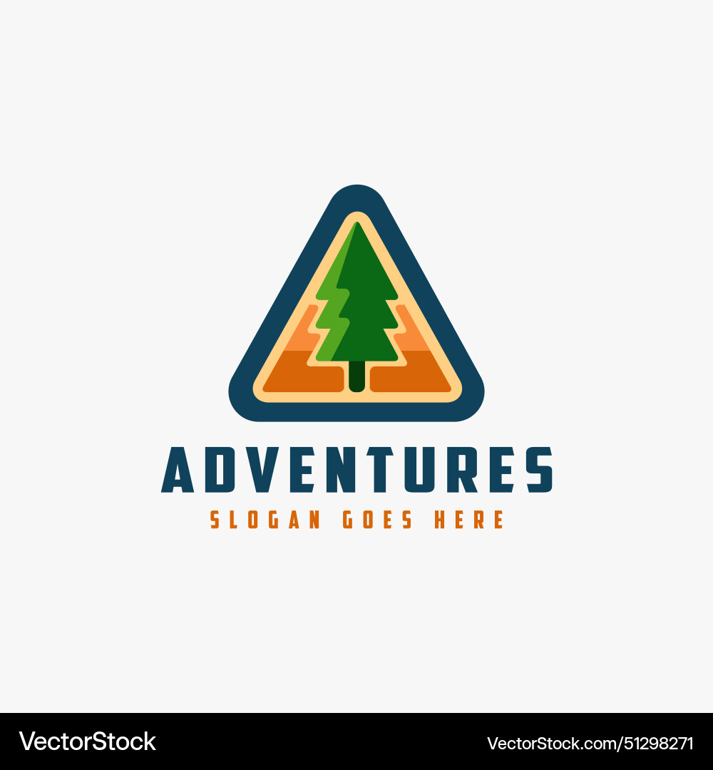 Forest sign pine tree logo icon Royalty Free Vector Image
