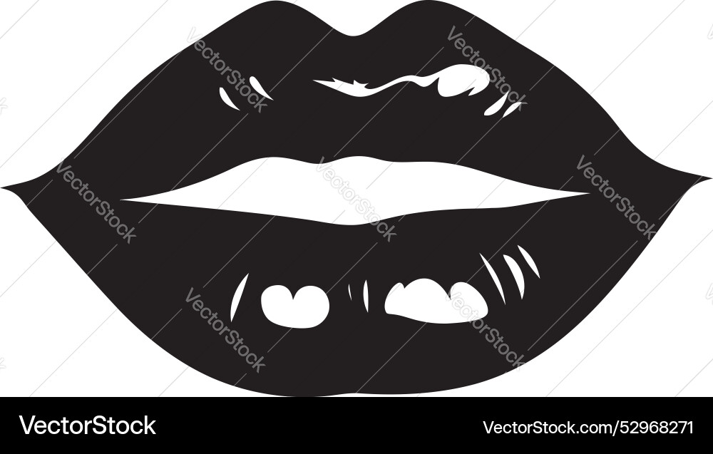 Pout perfection lip logo variations whispering Vector Image