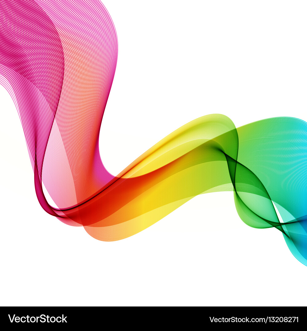 Rainbow Wave Background Royalty Free Vector Image