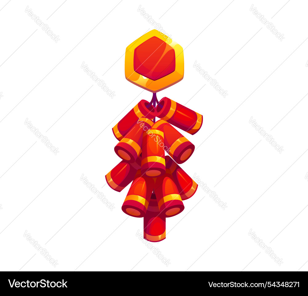 Red chinese firecrackers symbolizing celebration Vector Image