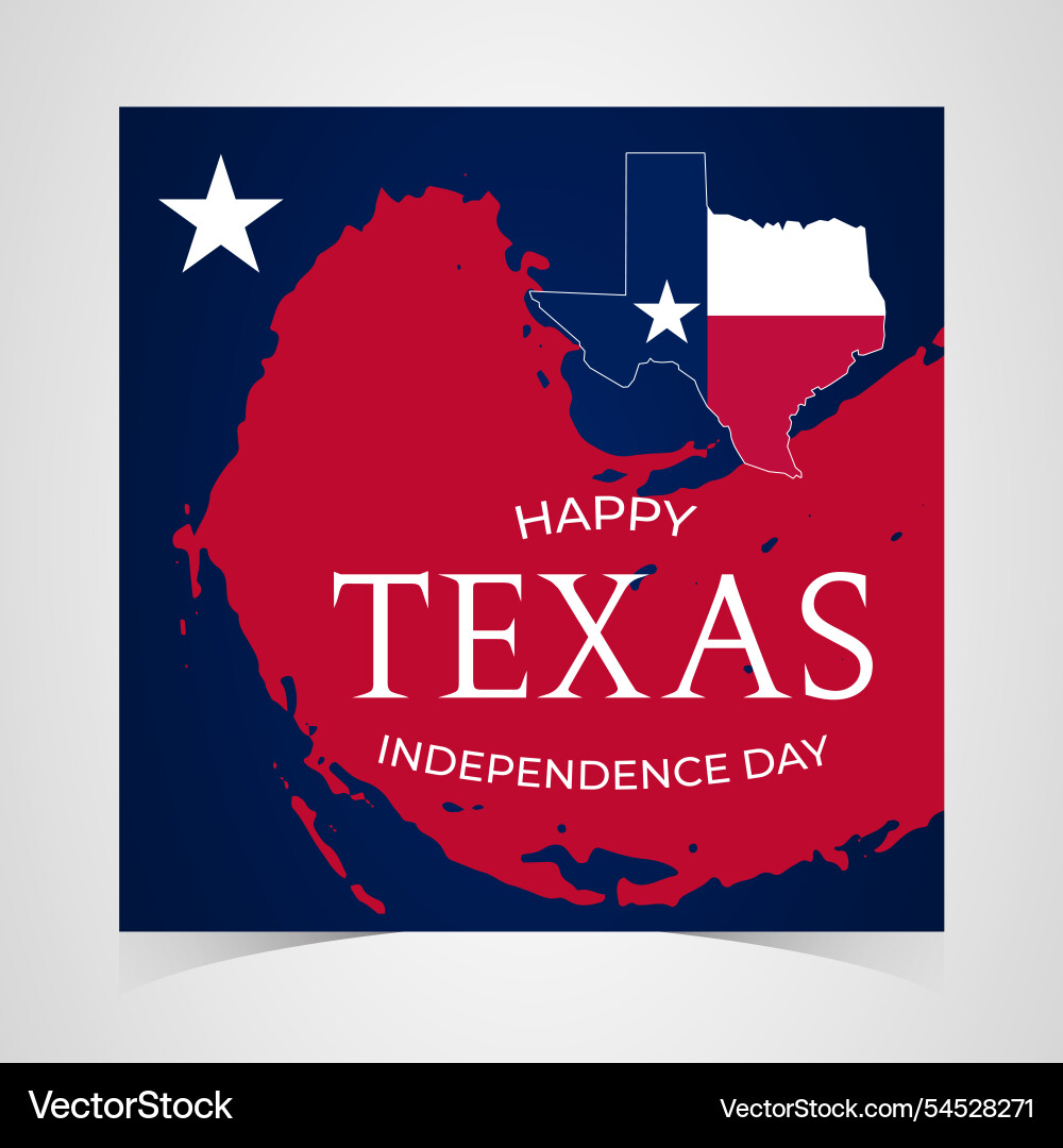 Texas independence day banner happy Royalty Free Vector