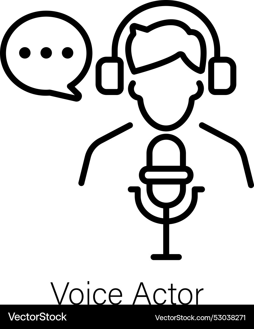 Voice actor Royalty Free Vector Image - VectorStock