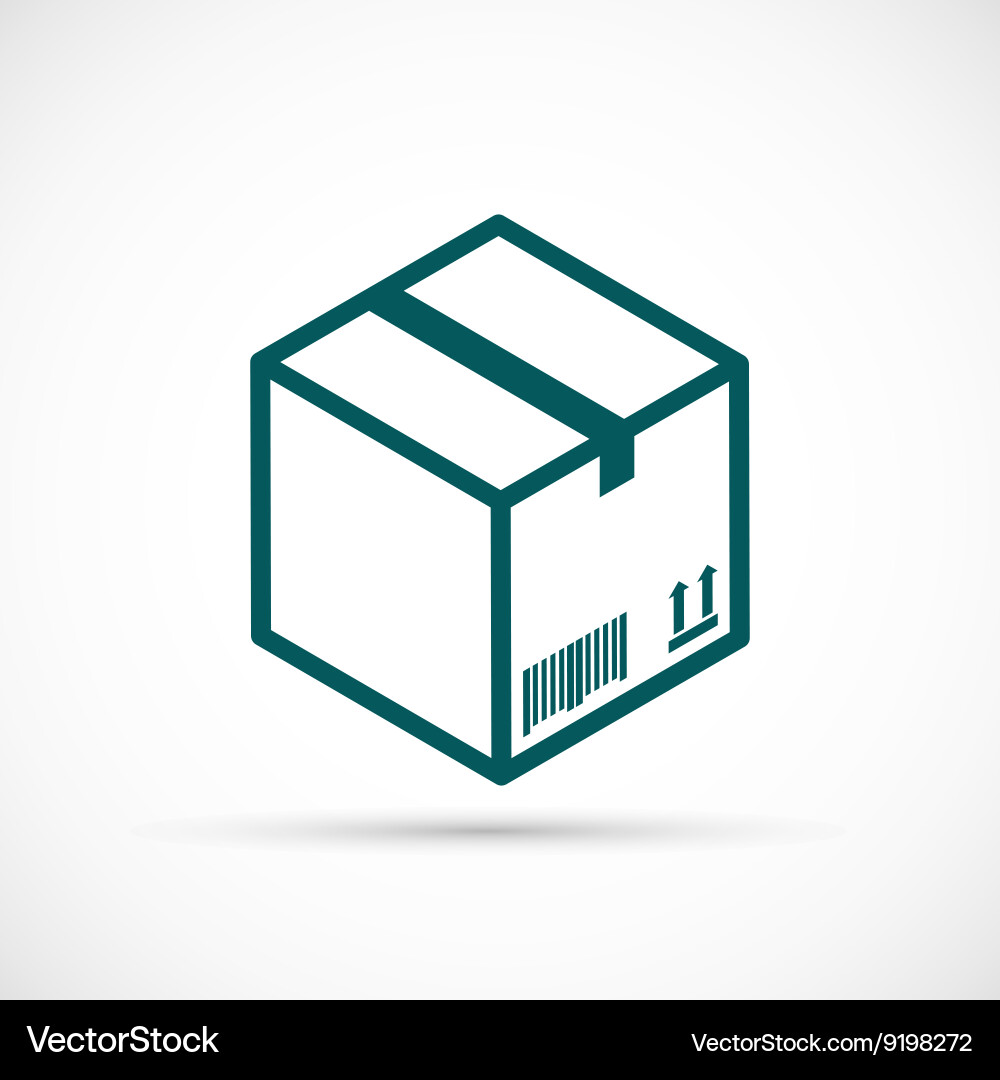 Cardboard box icon Royalty Free Vector Image - VectorStock