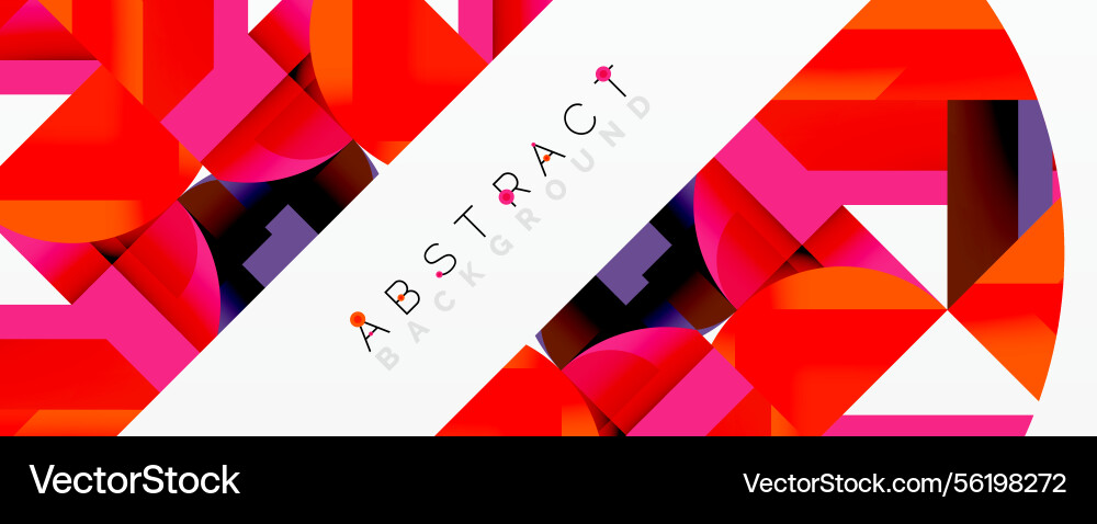 Geometric shapes overlap creating vibrant Vector Image