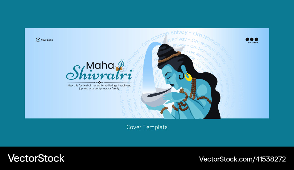 Maha shivratri cover page design Royalty Free Vector Image