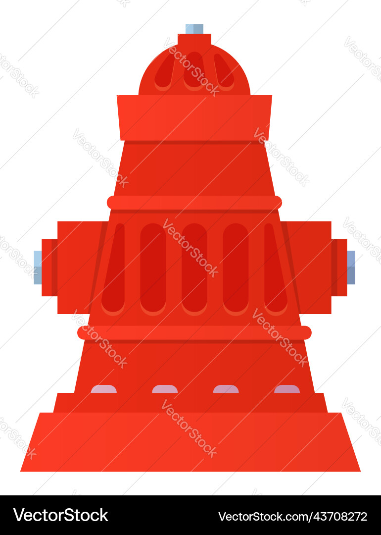Red hydrant - modern flat design style single Vector Image