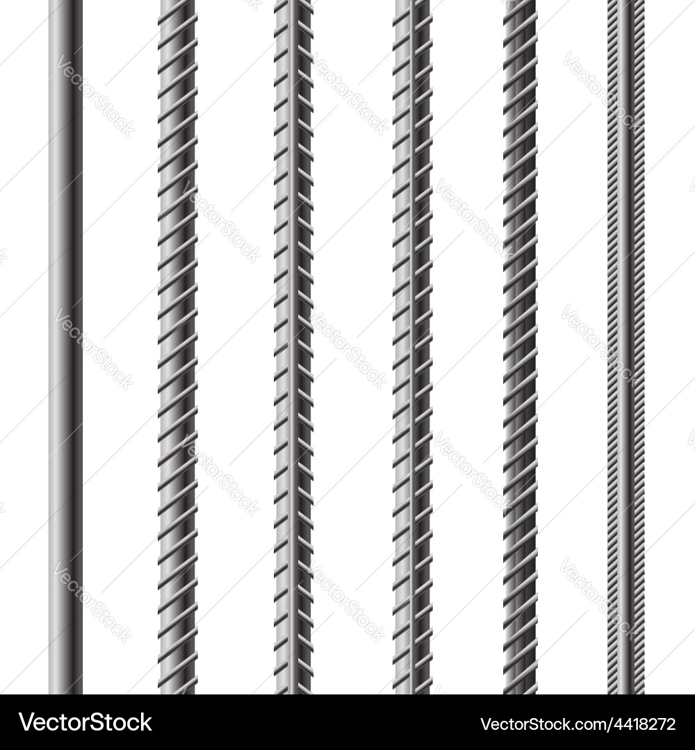 Reinforced Steel Rebar Royalty Free Vector Image