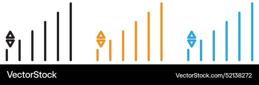 Signal logo set collection for web app ui Vector Image