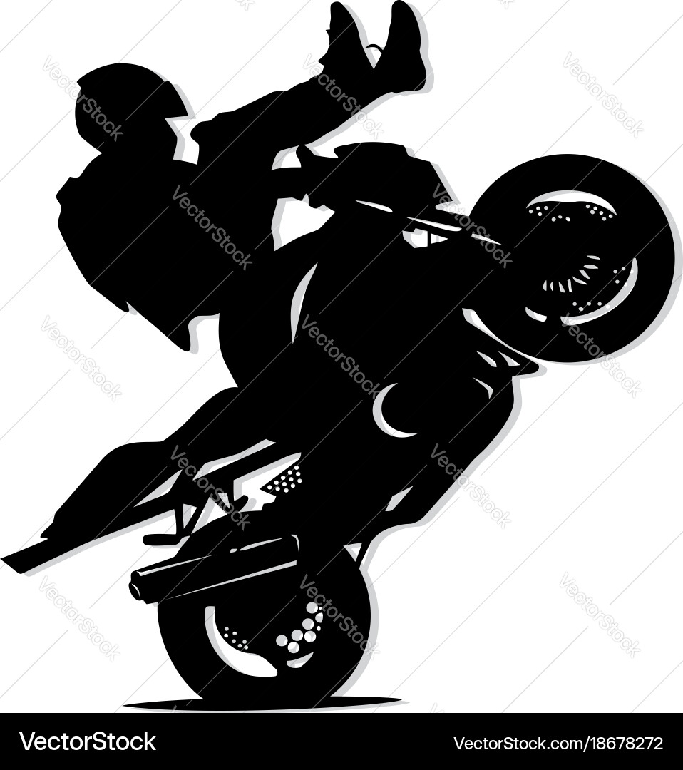 Stunt motorbike Royalty Free Vector Image - VectorStock