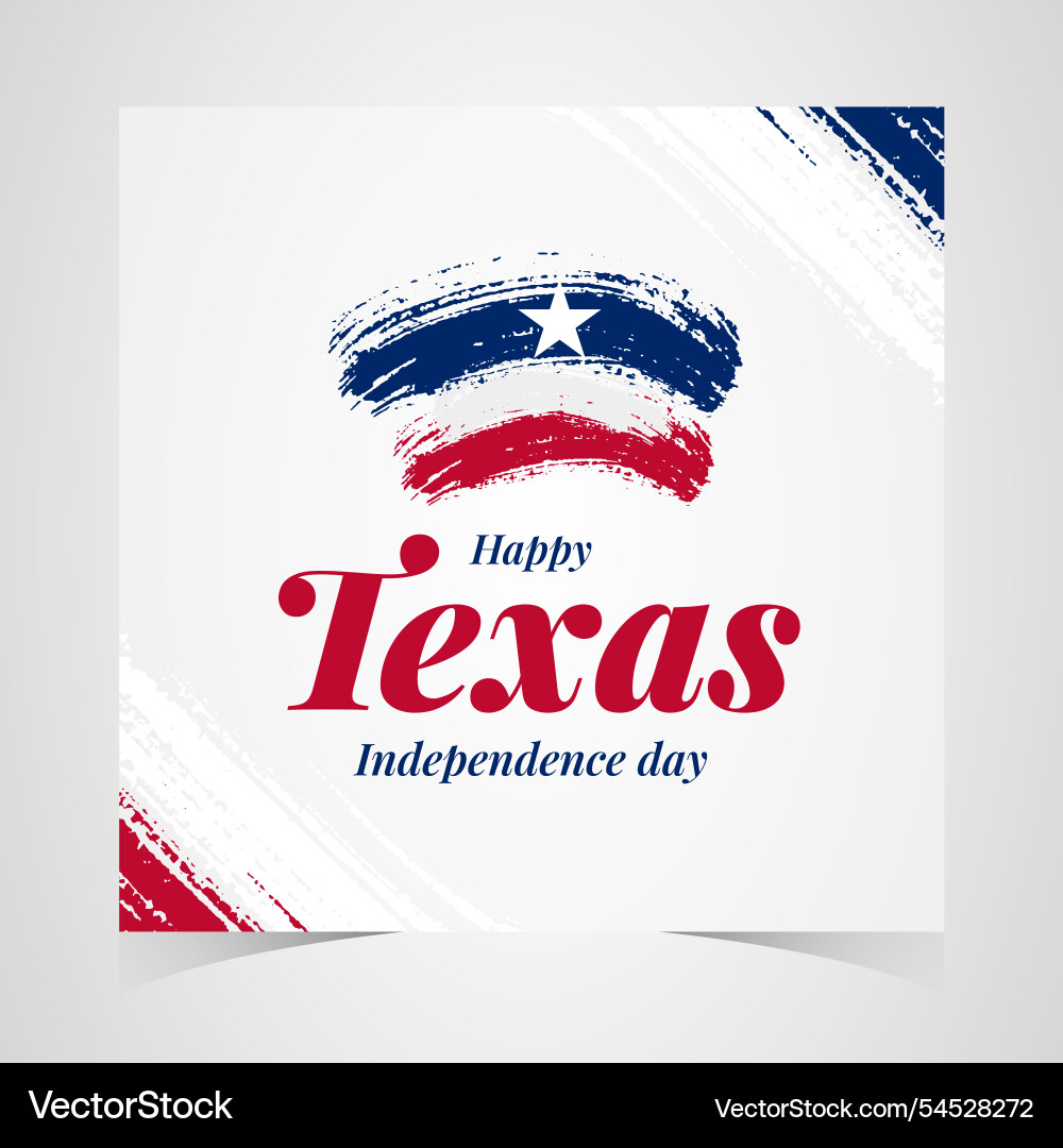 Texas independence day banner happy Royalty Free Vector