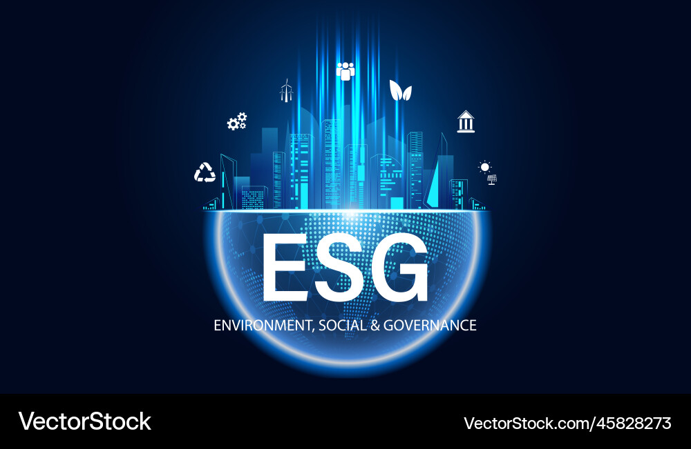 Abstract esg concept environment social Royalty Free Vector