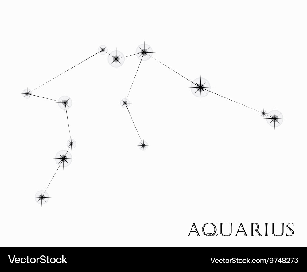 Aquarius zodiac sign Royalty Free Vector Image