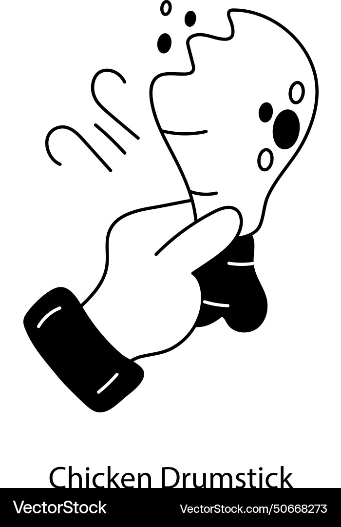 Chicken drumstick Royalty Free Vector Image - VectorStock