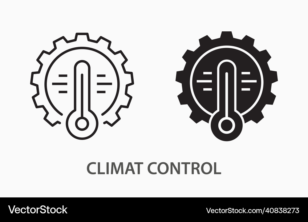 Climate control system icon black Royalty Free Vector Image