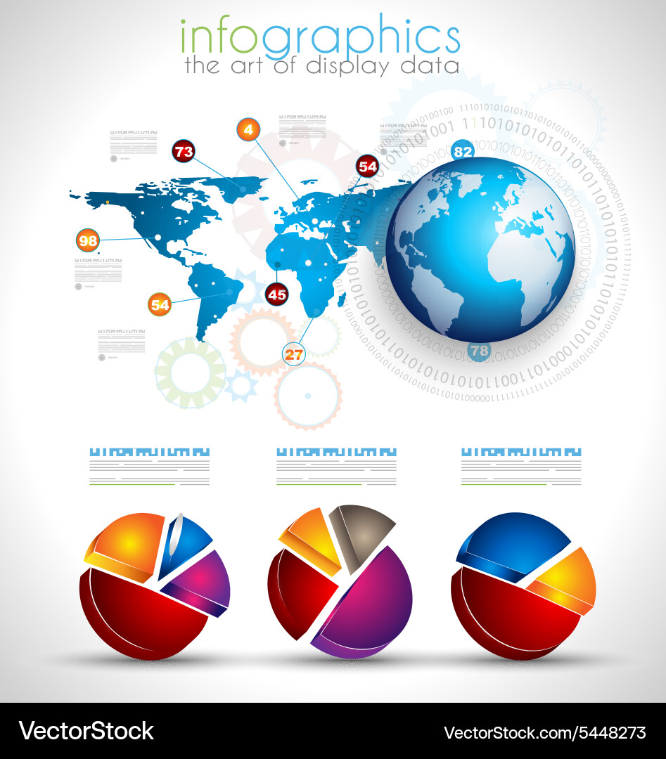 Collection of quality infographics objects Vector Image