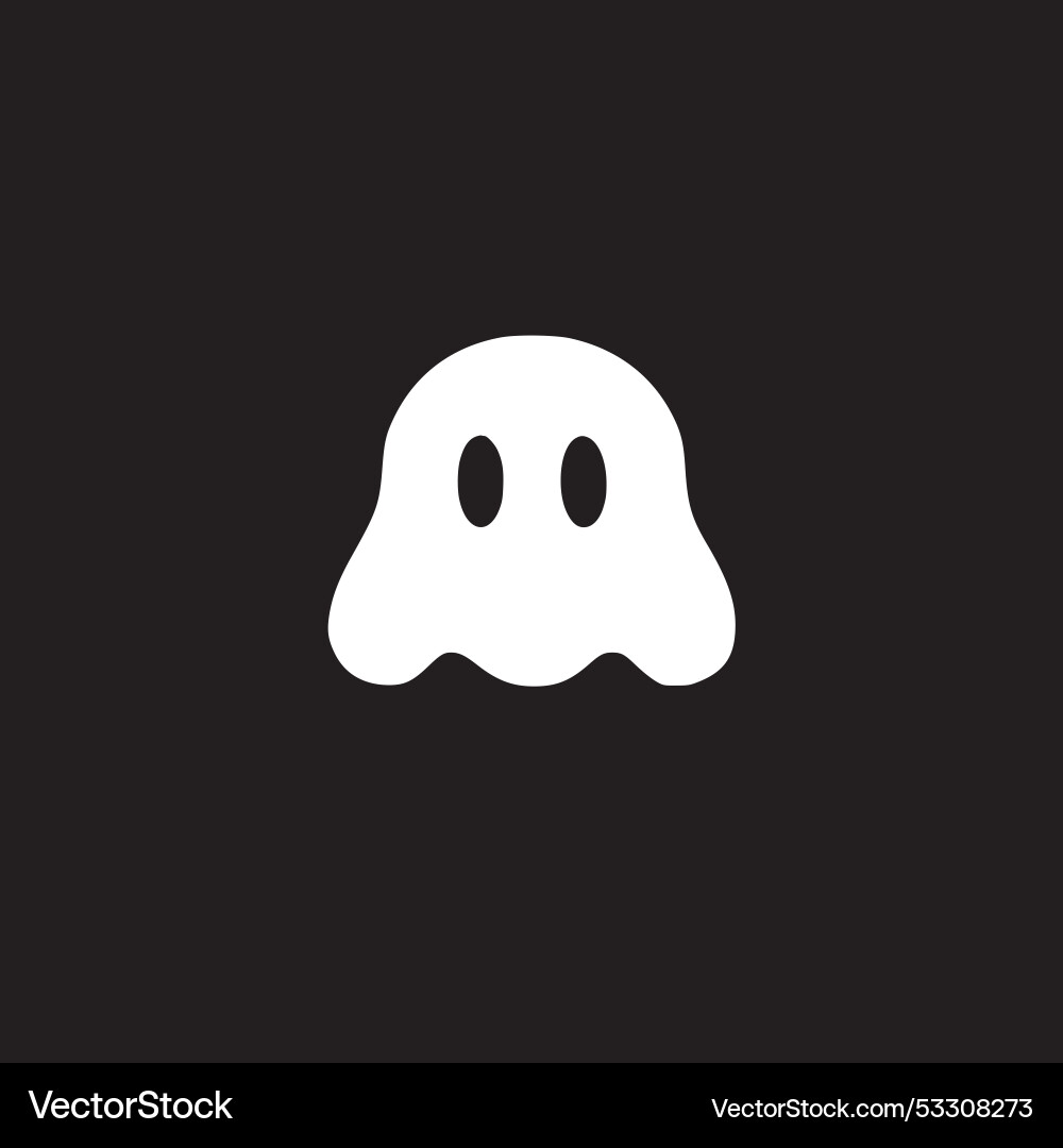 Ghost - black and white isolated icon Royalty Free Vector