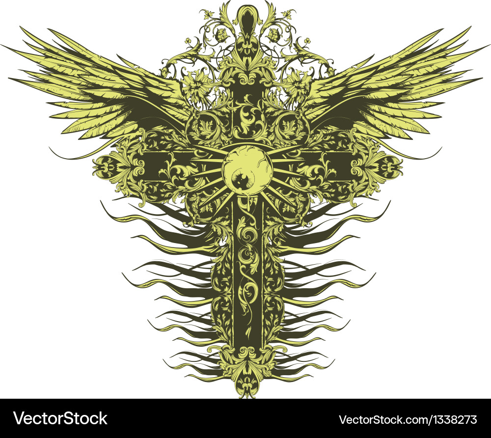 Gothic cross Royalty Free Vector Image - VectorStock
