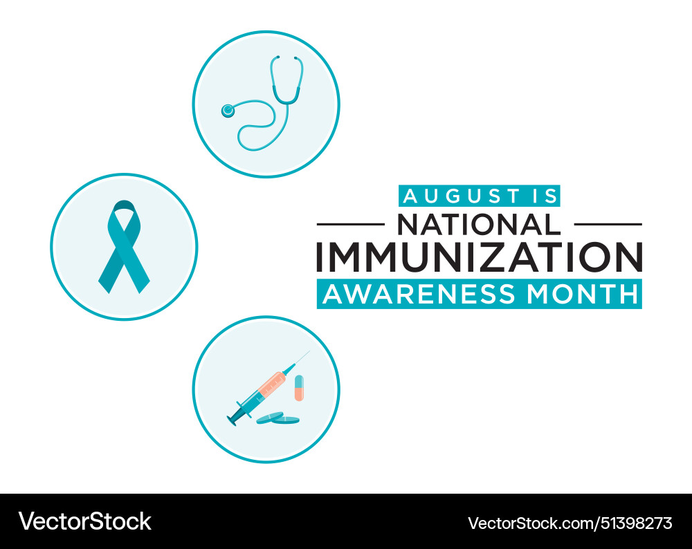 National immunization awareness month niam Vector Image