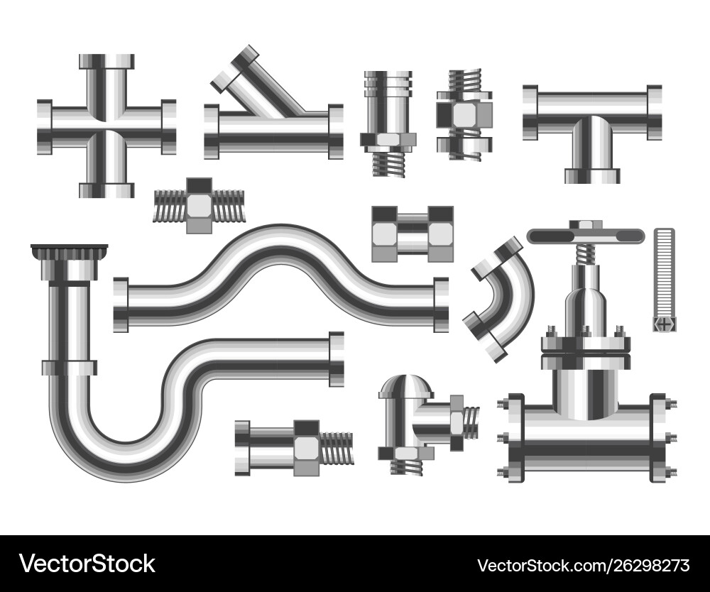 Plumbing Pipe and Tube System Royalty Free Vector Image