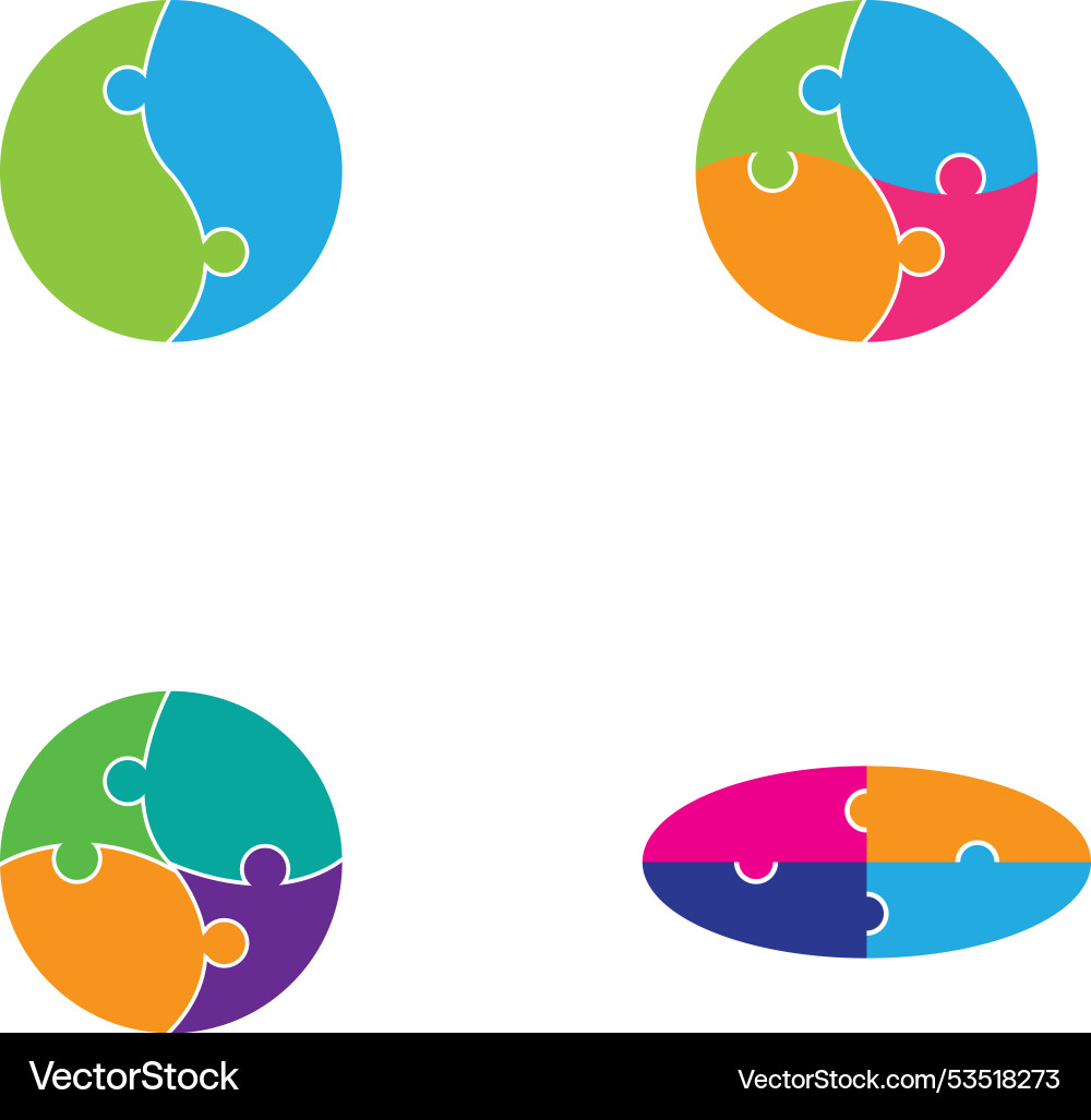 Puzzle logo Royalty Free Vector Image - VectorStock