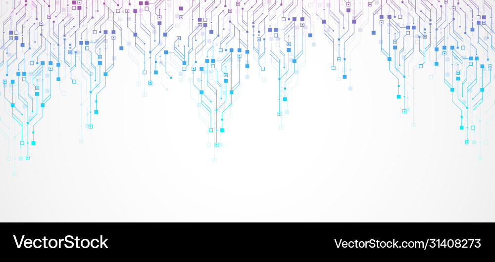 Tech Circuit Board Background Royalty Free Vector Image