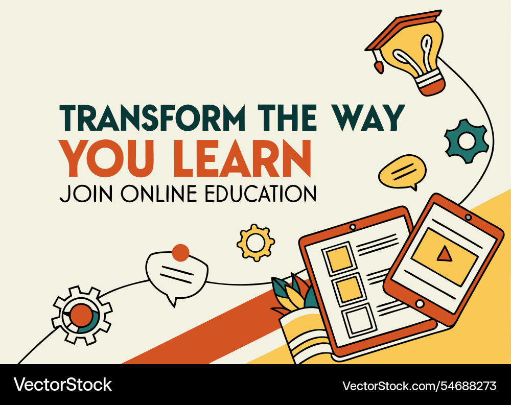 Transform your learning experience with online Vector Image