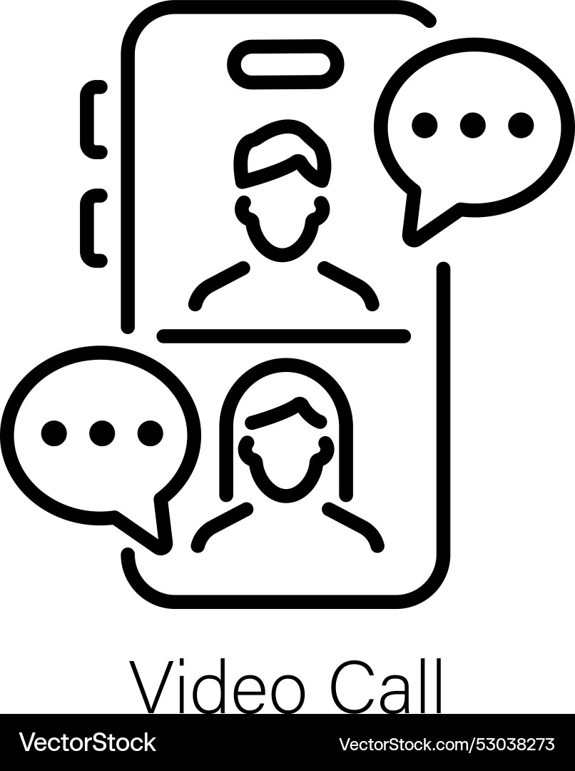 Video call Royalty Free Vector Image - VectorStock