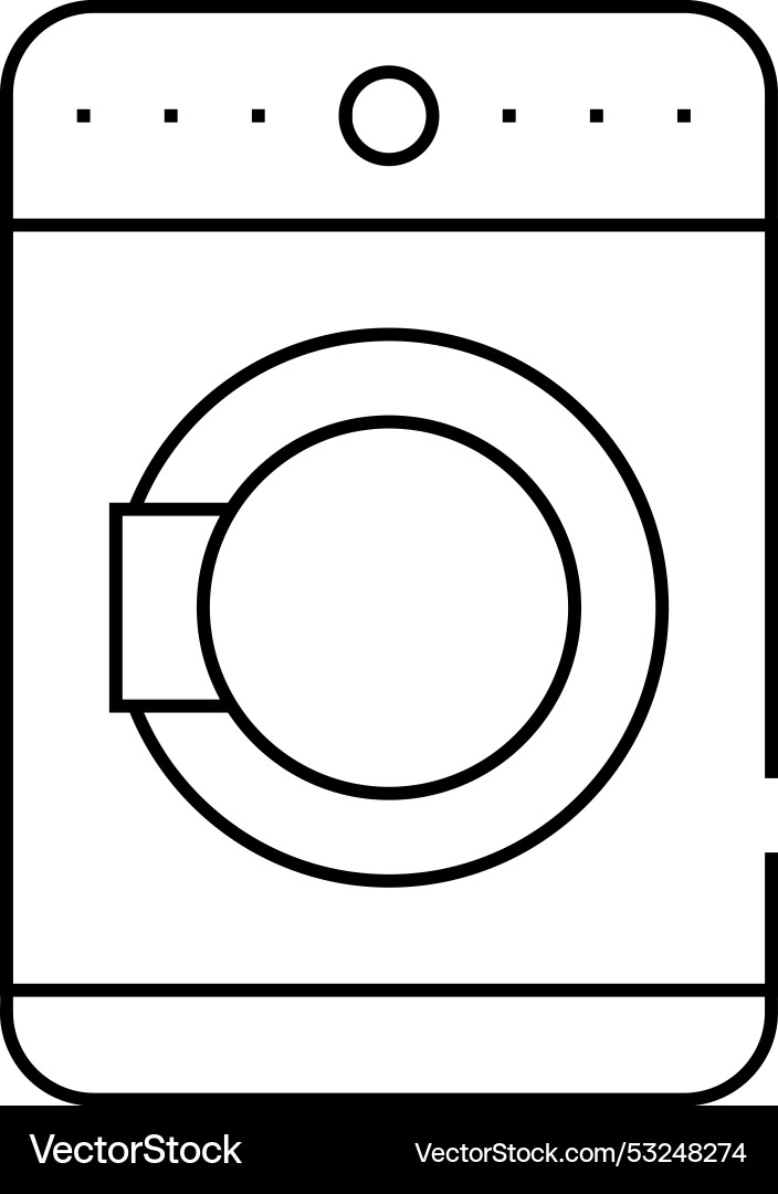 Dryer machine line icon isolated Royalty Free Vector Image