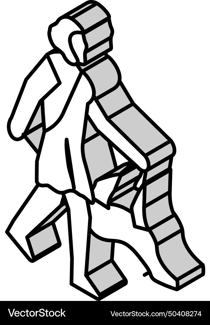 Hunting gathering human evolution isometric icon Vector Image