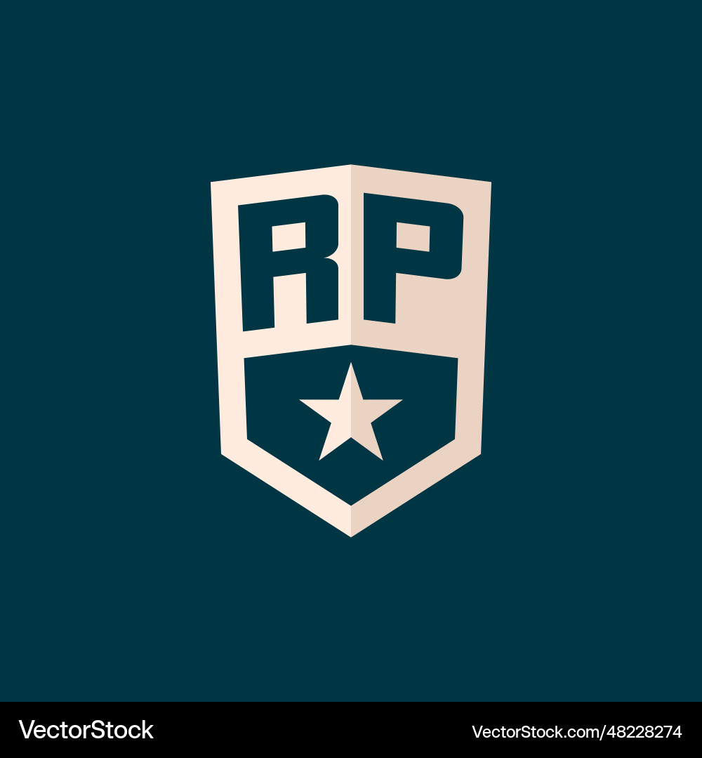 Logo Monogram with Emblem Shield Shape Design Rp Vector Images (98)