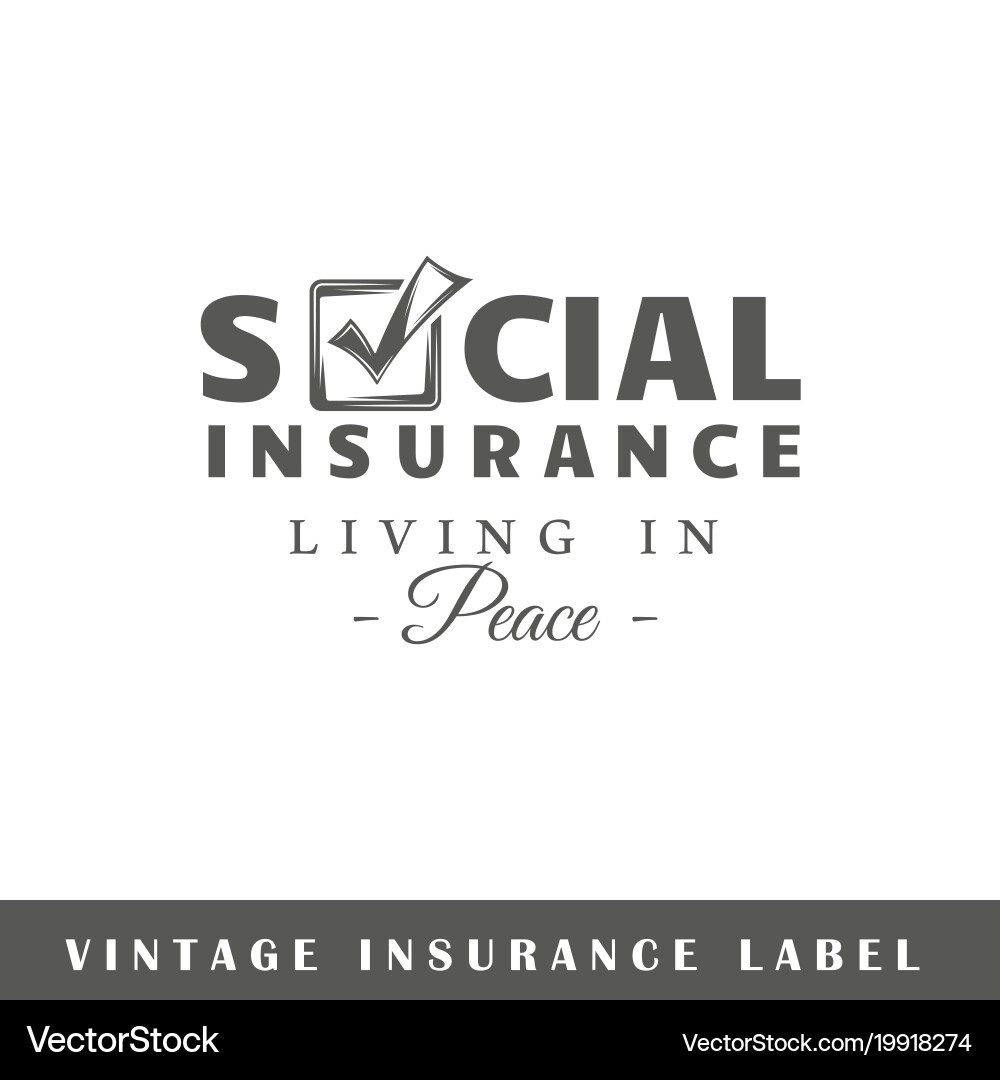 Insurance label Royalty Free Vector Image - VectorStock